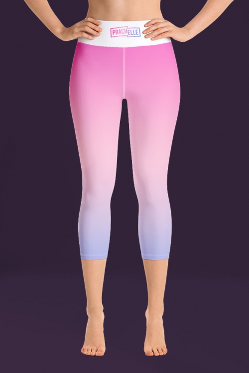 Radiant | Pink Gradient Capri Leggings - Prachelle
