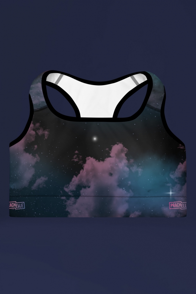 Star Cluster | Galaxy Printed Sports Bra - Prachelle