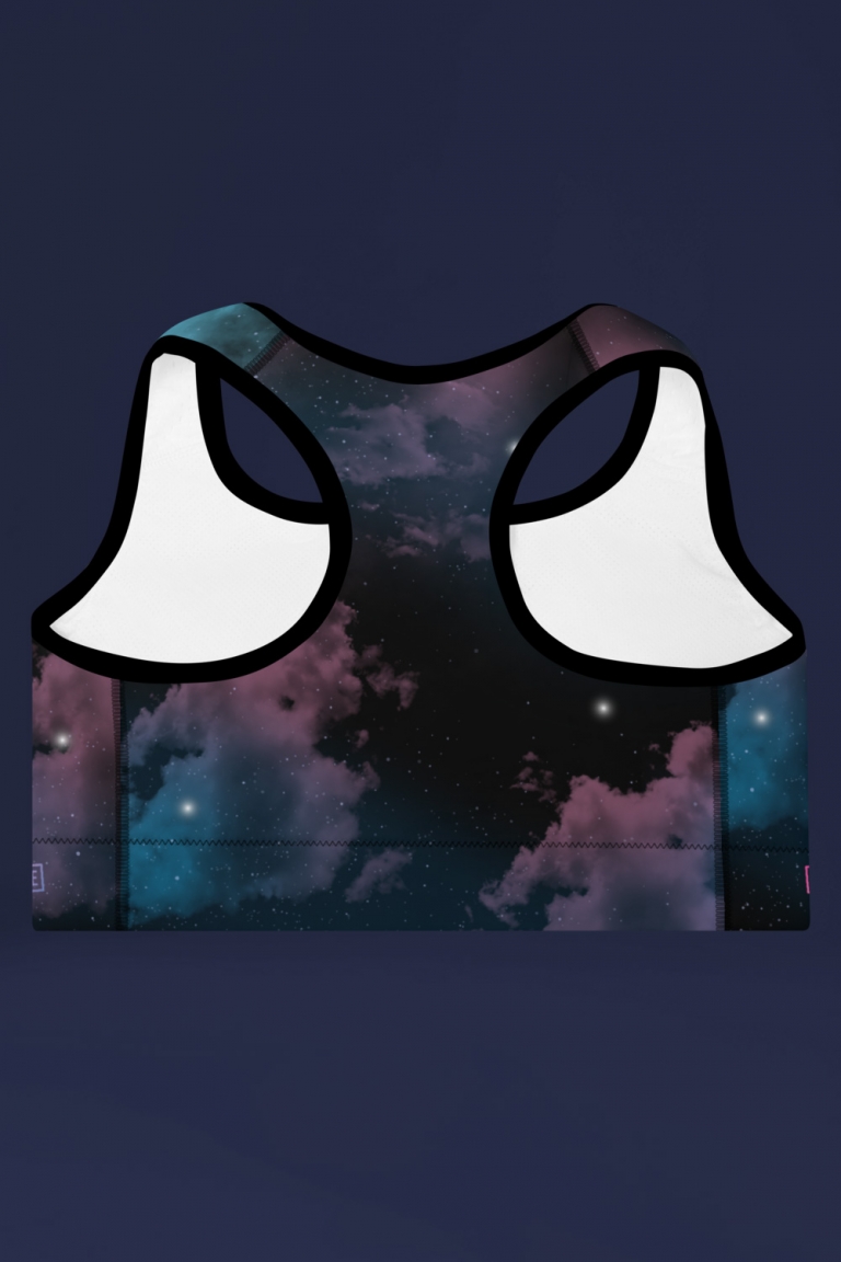 Star Cluster | Galaxy Printed Sports Bra - Prachelle